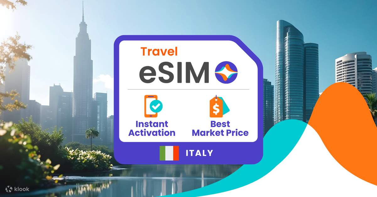 eSIM dữ liệu không giới hạn 5G Ý | Vodafone Ý - Klook Việt Nam